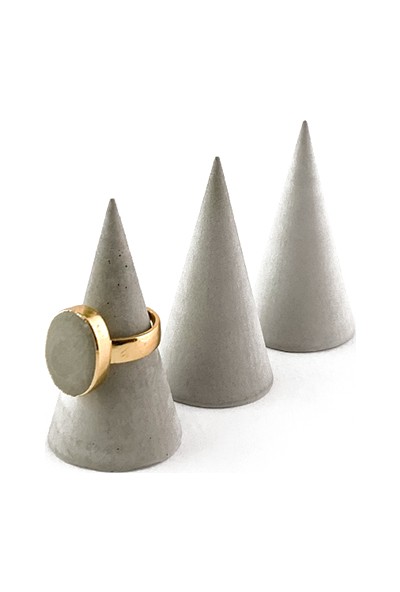 Objehane Rınsesta 3'lü Beton Yüzük Standı Seti Objehane Rınsesta 3'lü Beton Yüzük Standı Seti