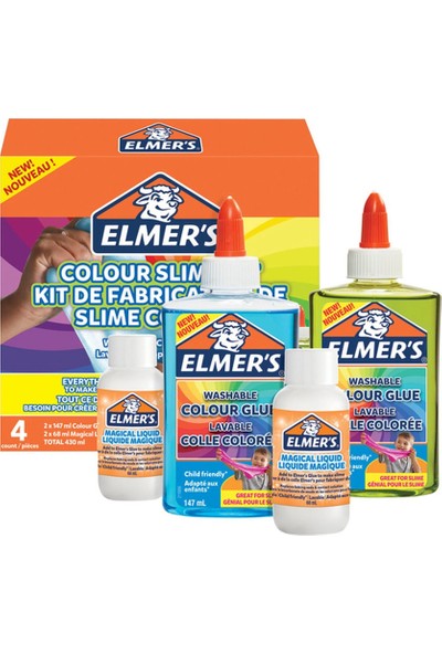 Elmers Renkli Şeffaf Slime Kit 2109494 Elmers Renkli Şeffaf Slime Kit 2109494