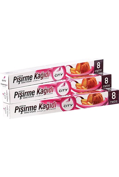 New City Yağlı Pişirme Kağıdı 8 Mt. x 3 Paket New City Yağlı Pişirme Kağıdı 8 Mt. x 3 Paket