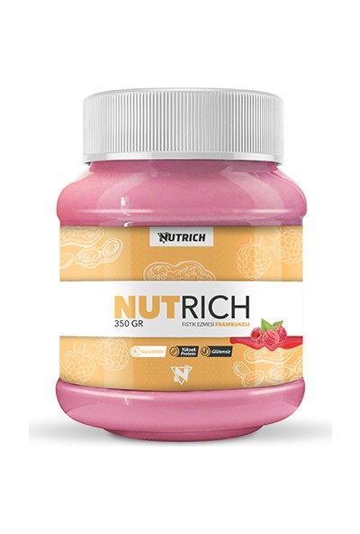 Nutrich Nutrition Nutrich Creamy Frambuazlı Doğal Fıstık Ezmesi 350 gr Nutrich Nutrition Nutrich Creamy Frambuazlı Doğal Fıstık Ezmesi 350 gr
