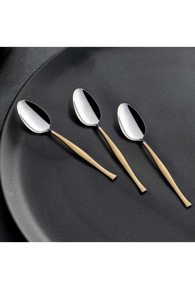 Nehir Zarif 12 Parça Çay Kaşığı Altın Nehir Zarif 12 Parça Çay Kaşığı Altın