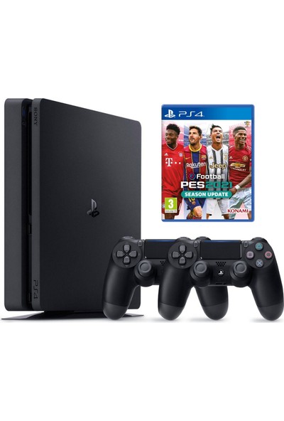 Sony Ps4 Slim 500GB Konsol + 2. Ps4 Kol + Ps4 Pes 2021Teşhir