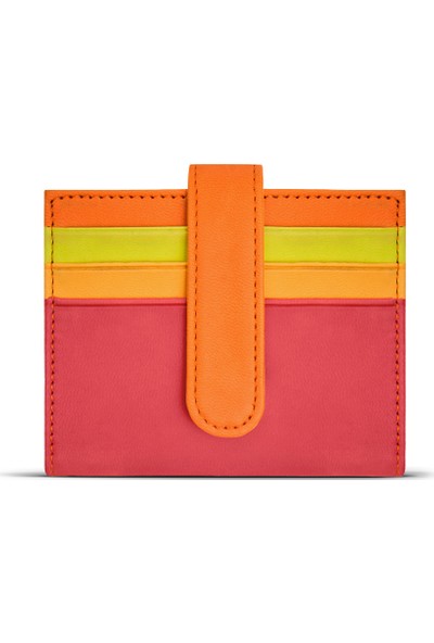 Case Look Kadın Deri Kırmızı Renkli Çıtçıtlı Kartlık Jojo 01