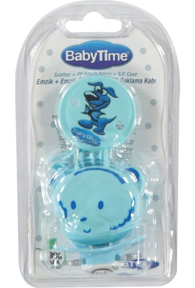 Babytime 0-6 Ay Emzik Saklama Kabı + Emzik Askısı + Emzik - Mavi Babytime 0-6 Ay Emzik Saklama Kabı + Emzik Askısı + Emzik - Mavi
