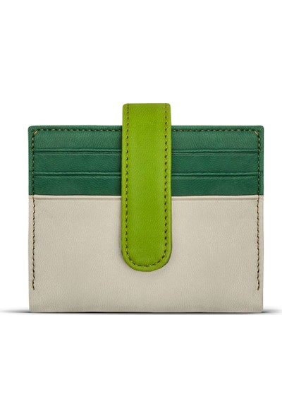 Case Look Kadın Deri Bej Renkli Çıtçıtlı Kartlık Jojo 06