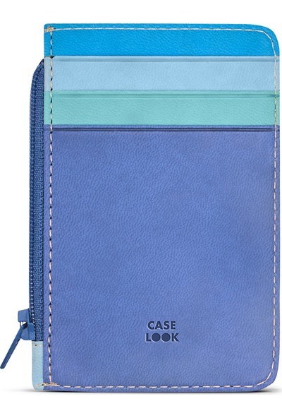 Case Look Kadın Deri Mavi Renkli Fermuarlı Kartlık Sophie 06 Case Look Kadın Deri Mavi Renkli Fermuarlı Kartlık Sophie 06