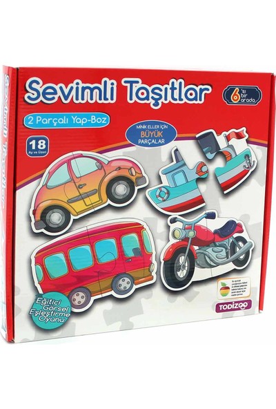 Todizoo Sevimli Taşıtlar Yapboz 12 Parça Todizoo Sevimli Taşıtlar Yapboz 12 Parça
