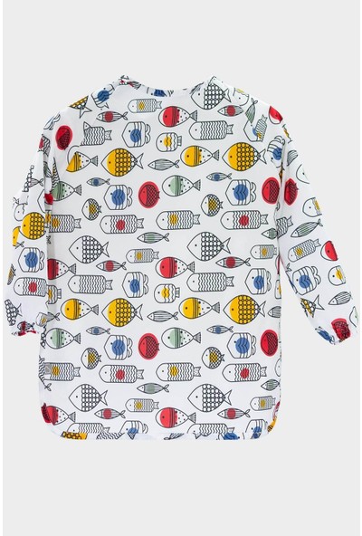 Boumini Su Geçirmez Etkinlik Boyama Önlüğü Balıklar