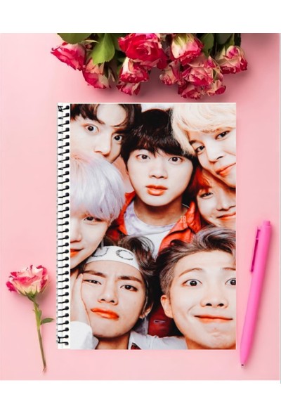 Fbn Store Bts Defter A5 Boyutu Telli Çizgisiz Özel Tasarım Defter 15 x 21 cm Fbn Store Bts Defter A5 Boyutu Telli Çizgisiz Özel Tasarım Defter 15 x 21 cm