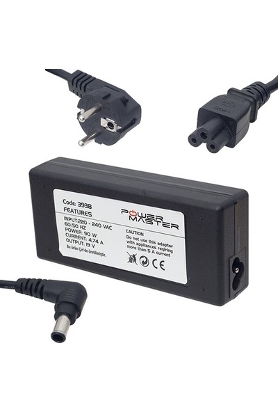 Powermaster Samsung LED Tv Adaptörü 19.5 Volt Iğne Uçlu Powermaster Samsung LED Tv Adaptörü 19.5 Volt Iğne Uçlu