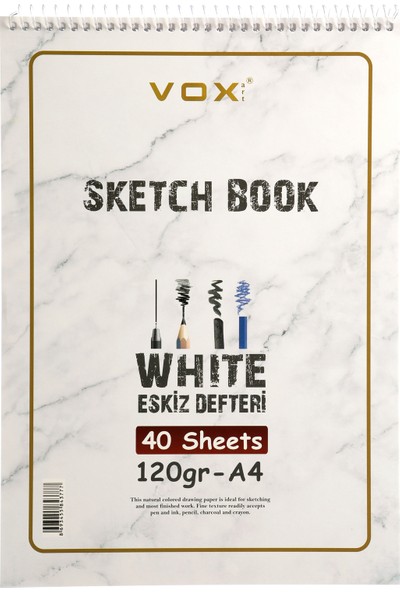 Vox Art 120 gr Eskiz Çizim Defteri A 4 40 Yaprak