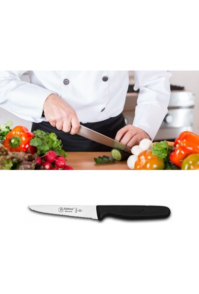 Sürbisa Lazerli Tırtıklı Sebze Steak Ekmek ve Biftek Bıçağı 61004-LZ Sürbisa Lazerli Tırtıklı Sebze Steak Ekmek ve Biftek Bıçağı 61004-LZ