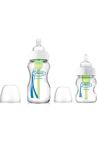 Dr. Brown's Options Geniş Ağız Cam Biberon Seti 150 ve 270 ml Dr. Brown's Options Geniş Ağız Cam Biberon Seti 150 ve 270 ml
