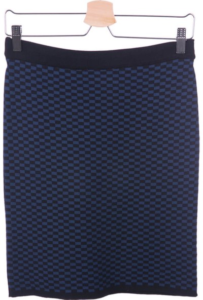 Peraluna Mavi Pötikare Triko Etek