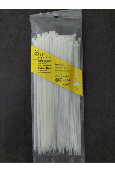 Best Kablo Bağı 3,6 x 35 0mm Best Kablo Bağı 3,6 x 35 0mm