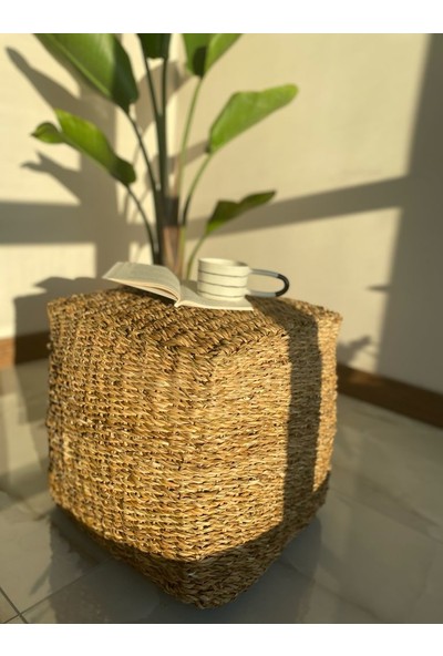 Milena Home Hasır Küp Form Puf Milena Home Hasır Küp Form Puf
