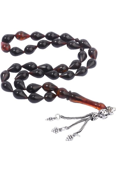 Som Gümüş & Tesbih 925 Ayar Gümüş Üzüm Salkım Püsküllü Ateş Kehribar Tesbih Som Gümüş & Tesbih 925 Ayar Gümüş Üzüm Salkım Püsküllü Ateş Kehribar Tesbih