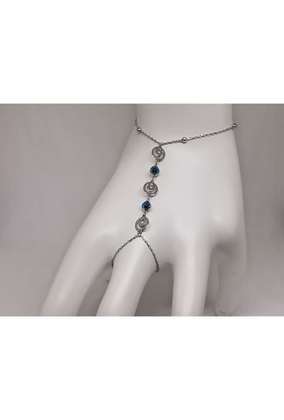 Omar Silver Kadın Iki Gözlü Gümüş Şahmaran