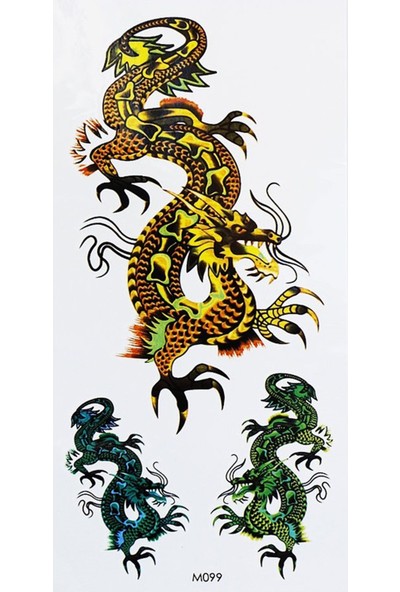 Takıştır Geçici Ejderha Dövme Tattoo