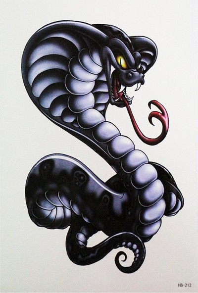 Takıştır Geçici Yılan Dövme Tattoo