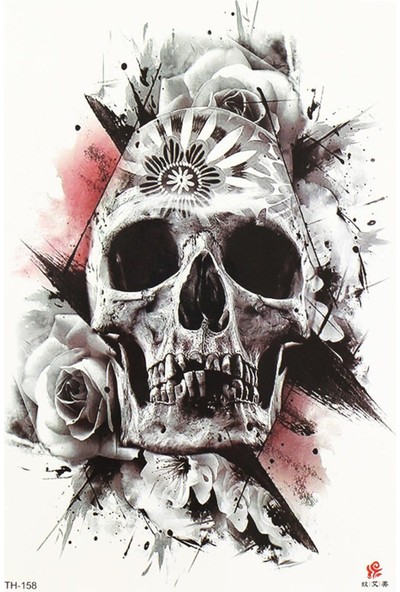 Takıştır Geçici Kurukafa Dövme Tattoo