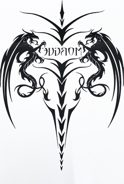 Takıştır Geçici Ejderha Modelli Dövme Tattoo