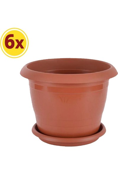 Ürgüp Saksı Plastik 4 No 4 Lt x 6 Adet