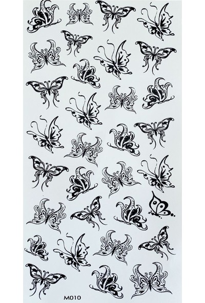 Takıştır Geçici Çoklu Kelebek Dövme Tattoo