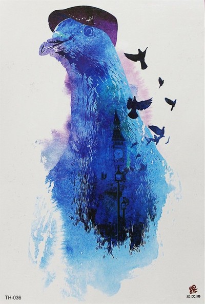 Takıştır Geçici Güvercin Dövme Tattoo