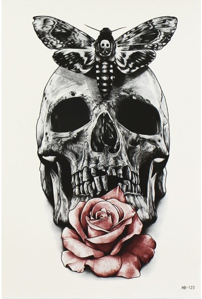 Takıştır Geçici Kurukafa ve Ölübaş Güvesi Dövme Tattoo