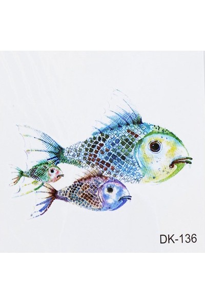 Takıştır Geçici Balık Mini Dövme Tattoo Takıştır Geçici Balık Mini Dövme Tattoo