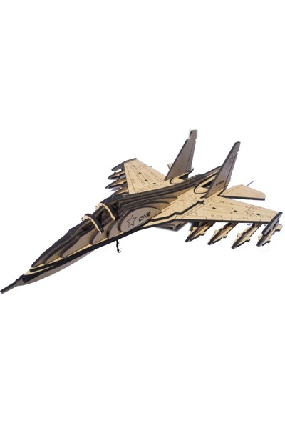 Frezya Toyzz Savaş Uçağı Ahşap 102 Parça 3D Puzzle Frezya Toyzz Savaş Uçağı Ahşap 102 Parça 3D Puzzle