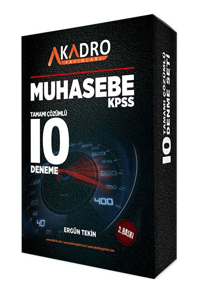 A Kadro Yayınları Muhasebe Tamamı Çözümlü 10 Deneme - Ergün Tekin