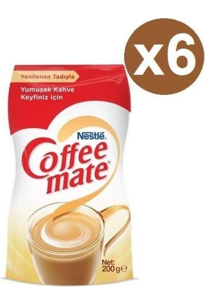 Nestle Coffee Mate Kahve Kreması 200 gr 6 Adet Nestle Coffee Mate Kahve Kreması 200 gr 6 Adet
