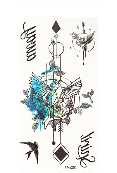 Takıştır Geçici Kuş Dövme Tattoo