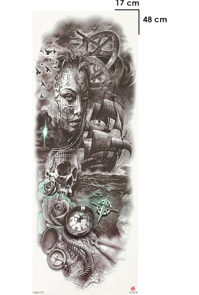 Takıştır Geçici Kadın ve Denizci Dövme Tattoo