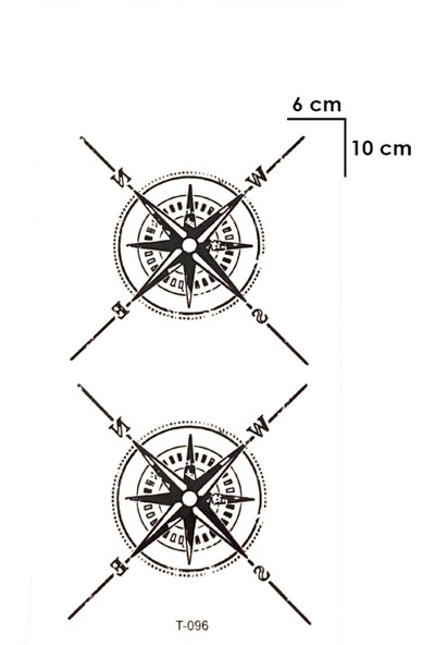 Takıştır Geçici Pusula Mini Dövme Tattoo Takıştır Geçici Pusula Mini Dövme Tattoo