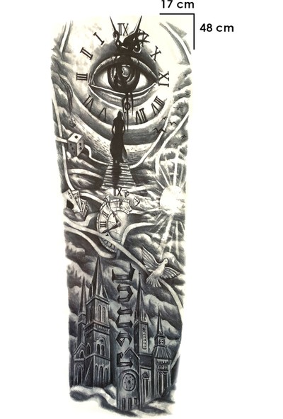 Takıştır Geçici Göz Kol Dövme Tattoo