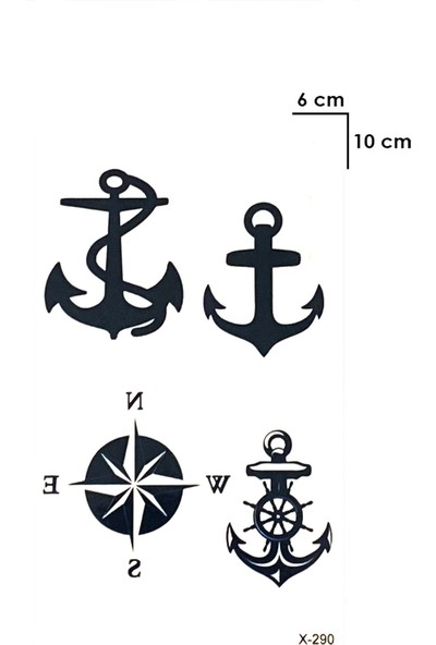 Takıştır Geçici Denizci ve Çapa Dövme Tattoo