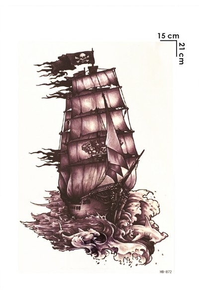 Takıştır Geçici Denizci Gemi Dövme Tattoo