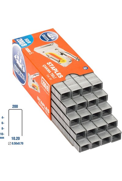 Delta 200/8 Zımba Teli 5000 Adet