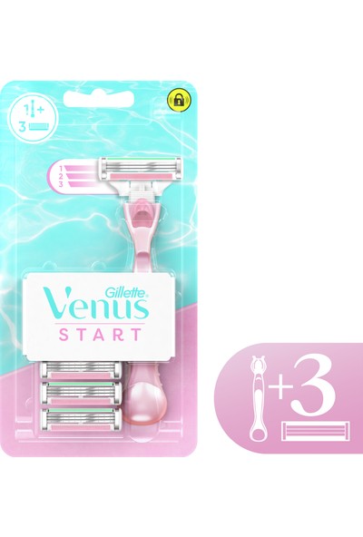 Gillette Venus Start Gövde + 3 Yedek Başlık Gillette Venus Start Gövde + 3 Yedek Başlık