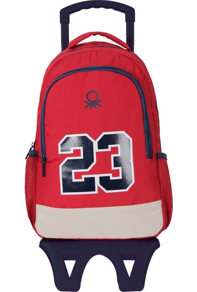 United Colors Of Benetton Çekçekli Ilkokul Çantası 70223 Kırmızı