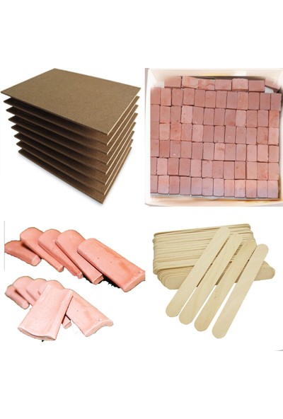 Kalite Sepetinde Minyatür Tuğla Kiremitli Yapım Set Kalite Sepetinde Minyatür Tuğla Kiremitli Yapım Set