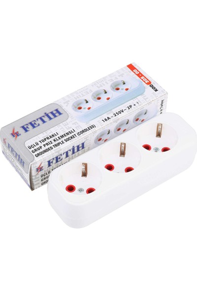 Fetih elektrik Fetih 3 Lü Kablosuz Klemensli 305