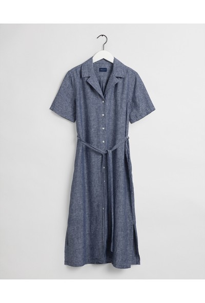 Gant Kadın Mavi Keten Elbise 4503090.423
