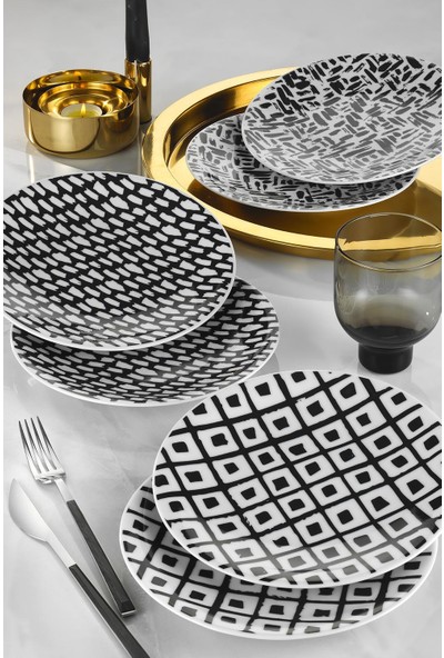 Kütahya Porselen Zeugma 6'lı Pasta Tabağı