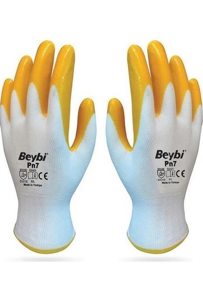 Beybi Nitril Işçi Eldiveni Sarı Pn7 No-10 Xl 24'li