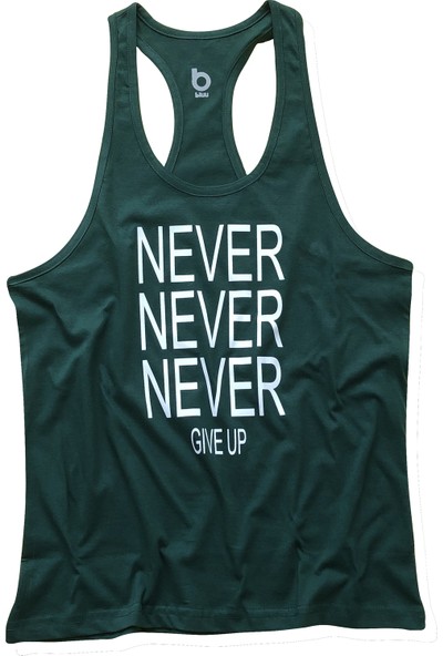 Bluu Fitness Gym Tank Top Sporcu Atleti Nevernever Yeşil