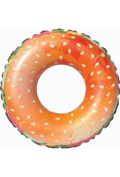 Bestway Hamburger Şekilli Şişme Yüzme Simit 90 cm - 8656 Bestway Hamburger Şekilli Şişme Yüzme Simit 90 cm - 8656